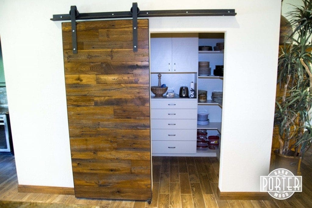 American Chestnut Sliding Barn Door - Porter Barn Wood