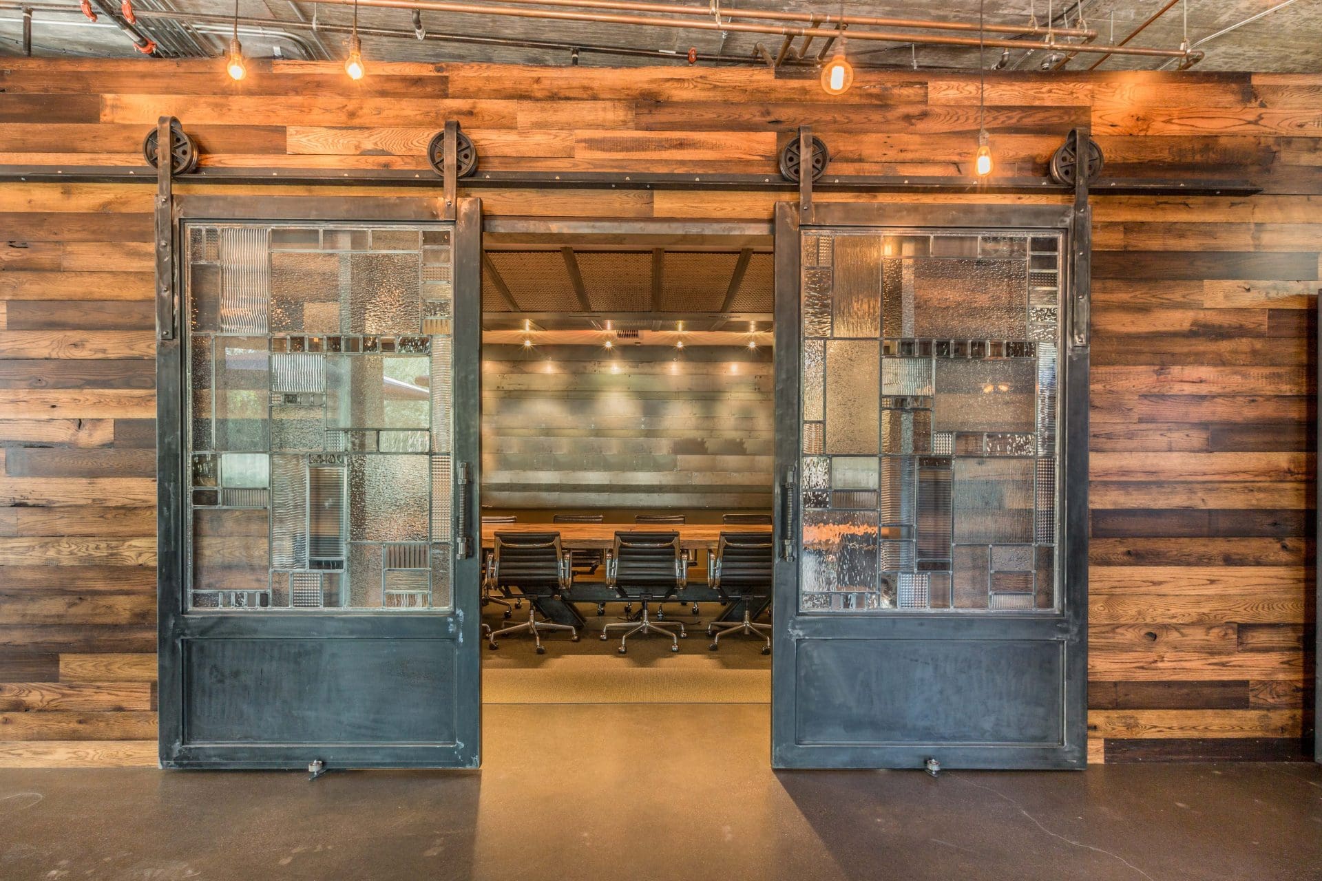 Greey/Pickett Conference Room Sliding Doors | Porter Barn Wood