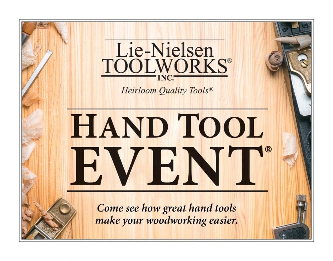 Lie-Nielsen Hand Tool Event @ Porter Barn Wood - FREE Admission | Porter Barn Wood