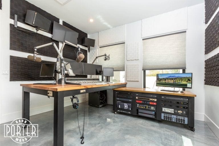 Custom Radio Broadcasting Desk | Porter Barn Wood