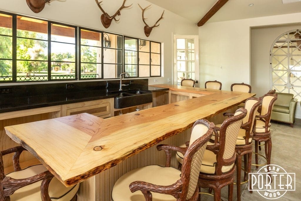 Live Edge Slab Bar | Porter Barn Wood