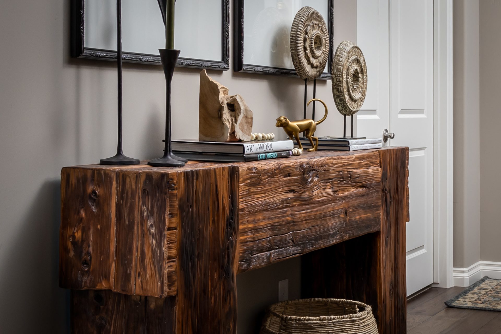 Mushroom Wood Console Table | Porter Barn Wood