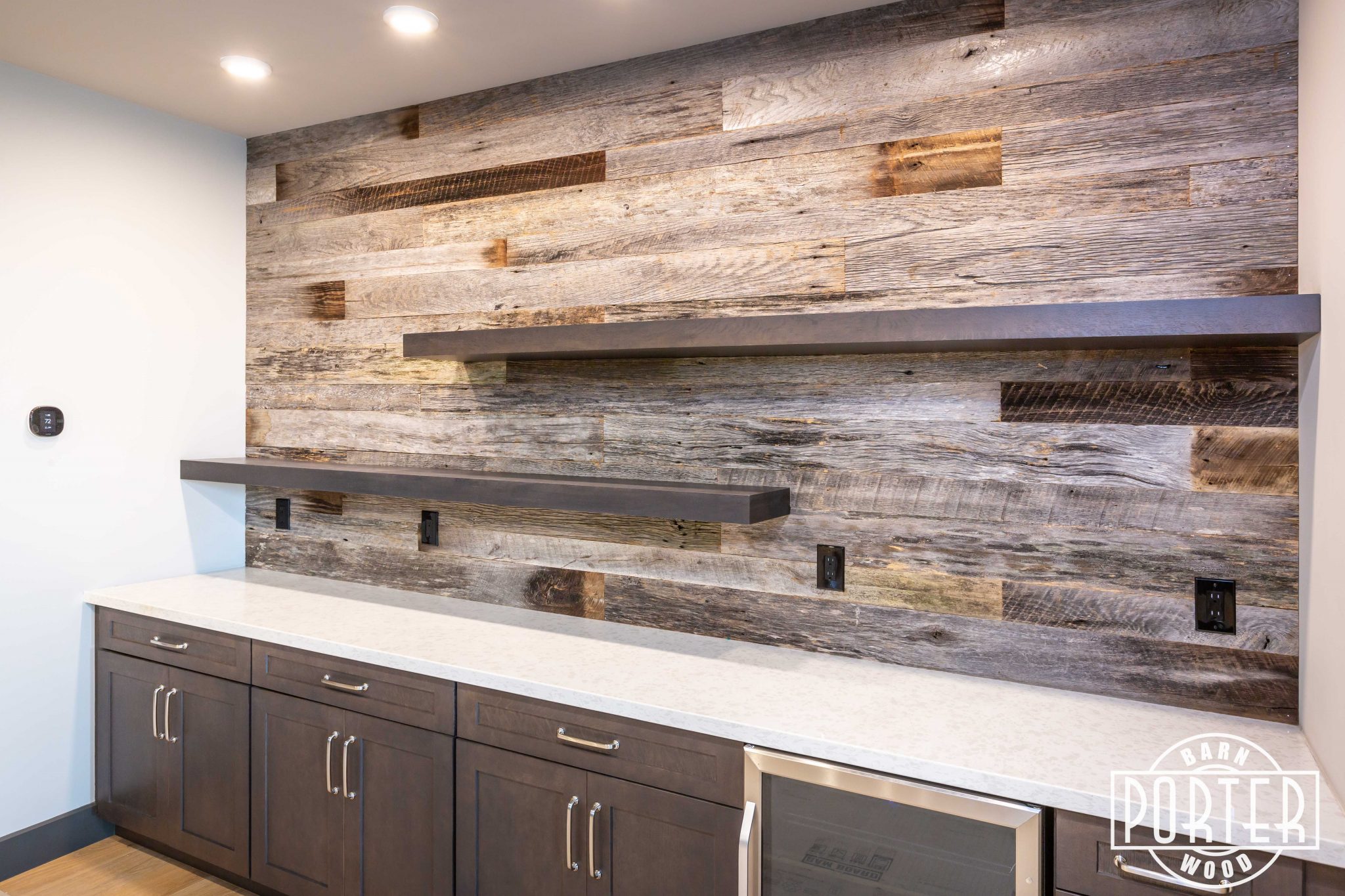 Tobacco Grey Bar Wall | Porter Barn Wood