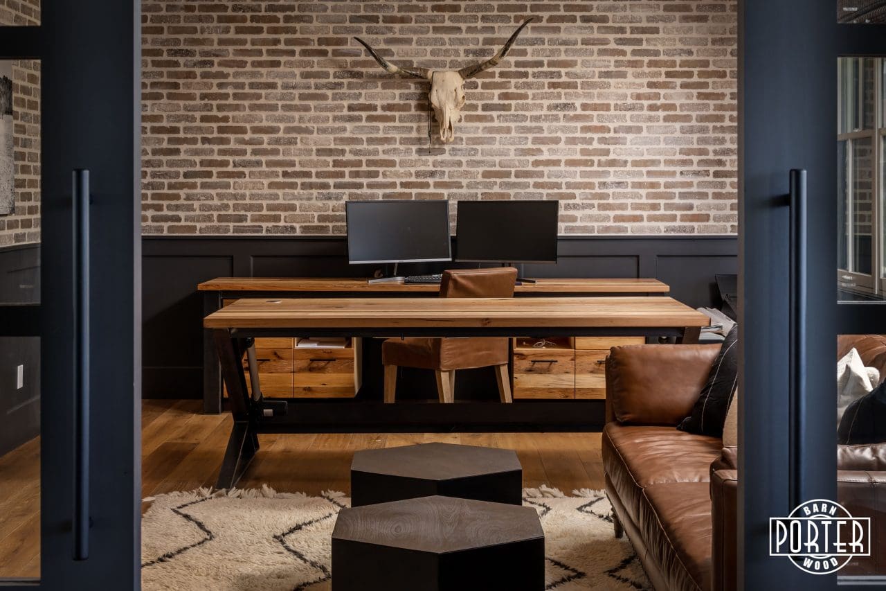 Custom Mixed Hardwood Desks | Porter Barn Wood