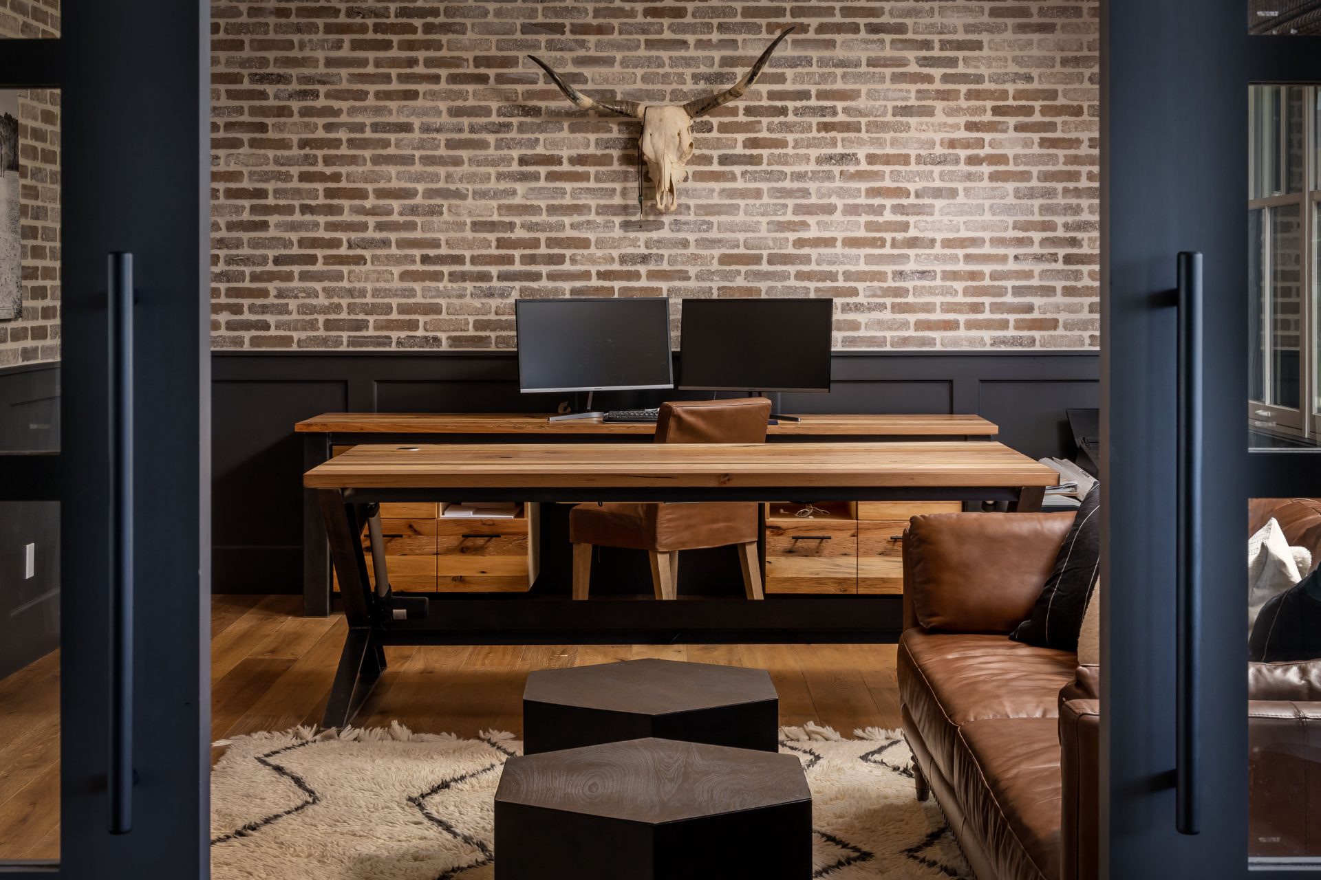 Custom Mixed Hardwood Desks | Porter Barn Wood