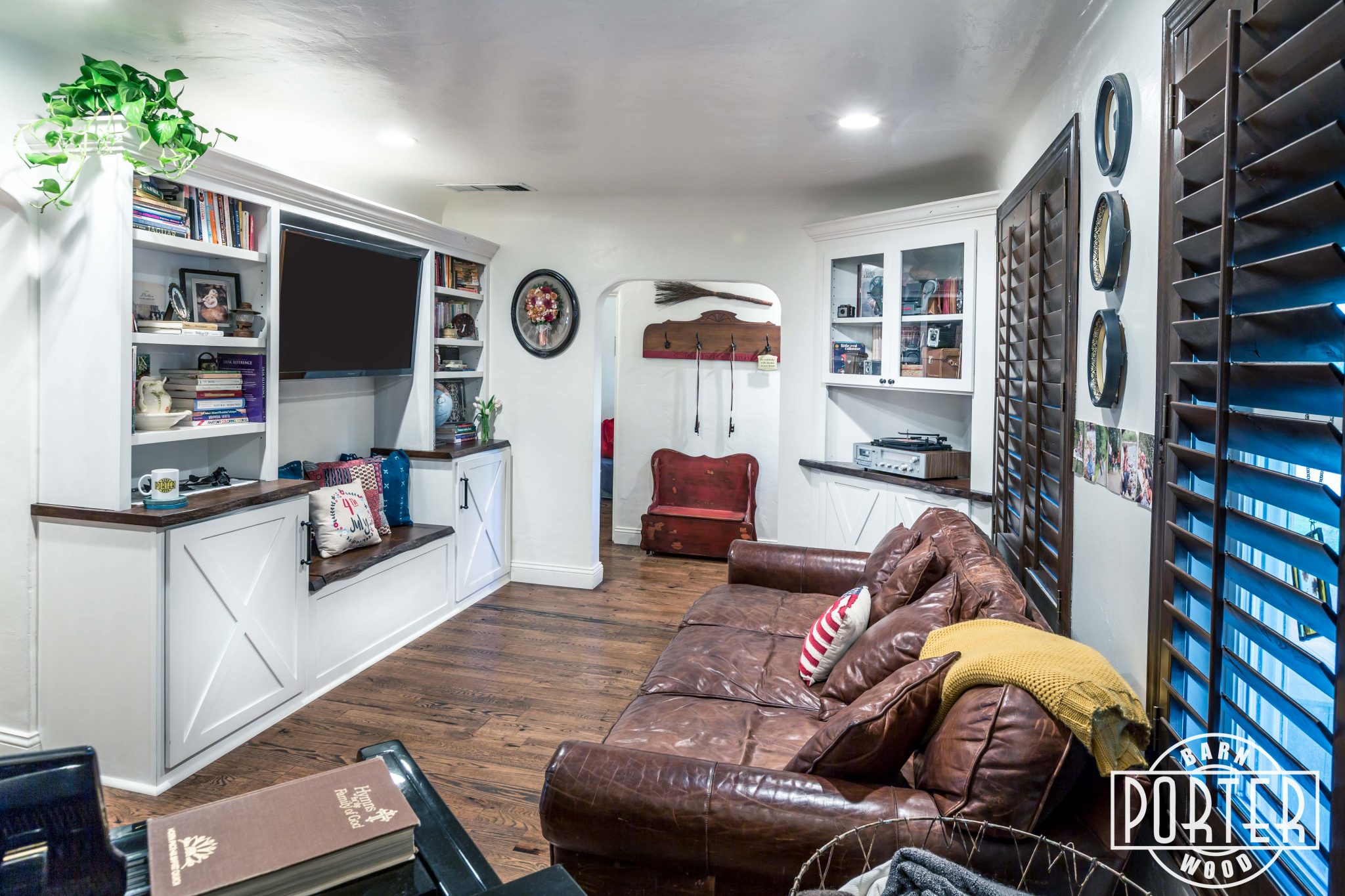 Live Edge Built-in Cabinets | Porter Barn Wood