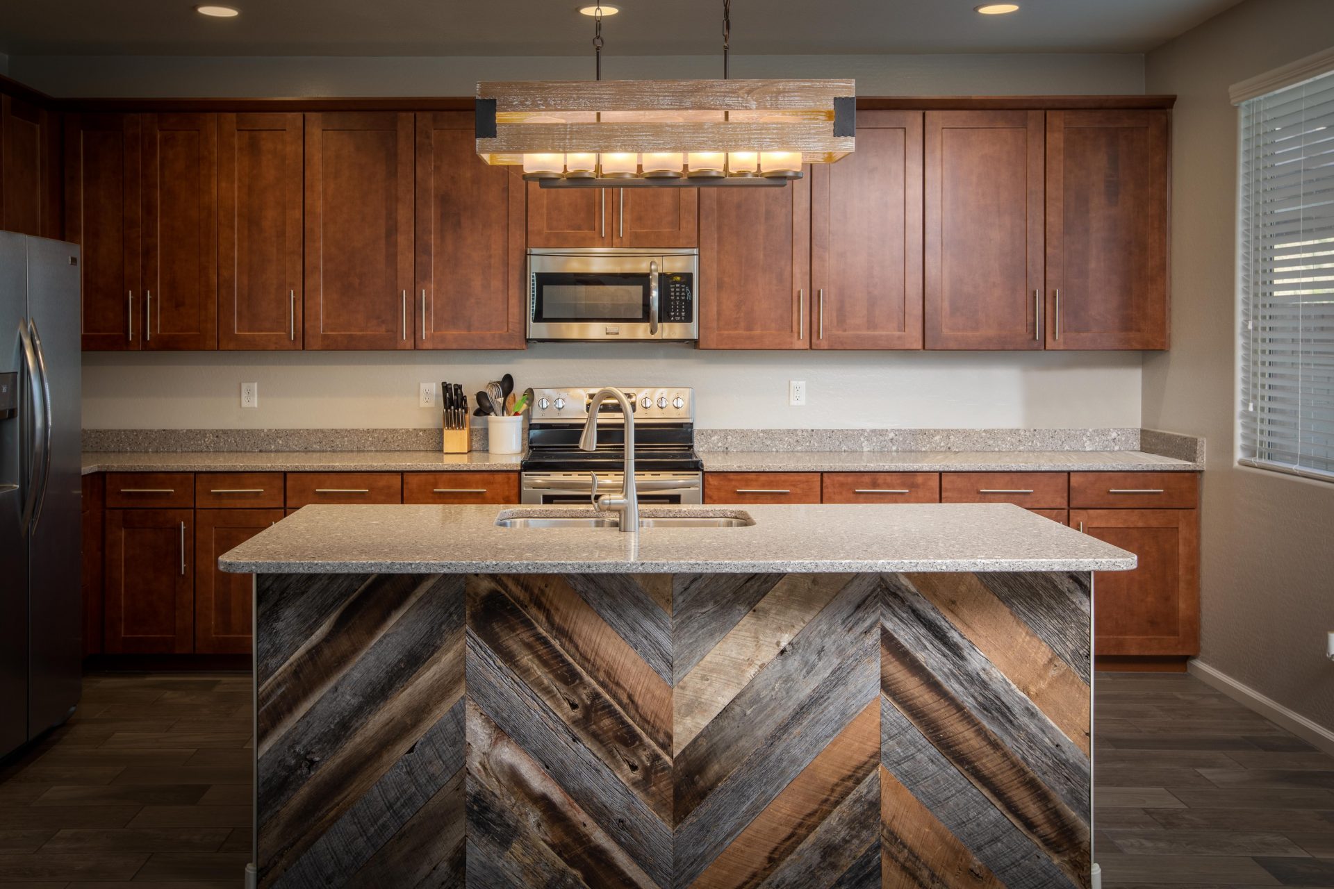 Chevron Reclaimed Island | Porter Barn Wood