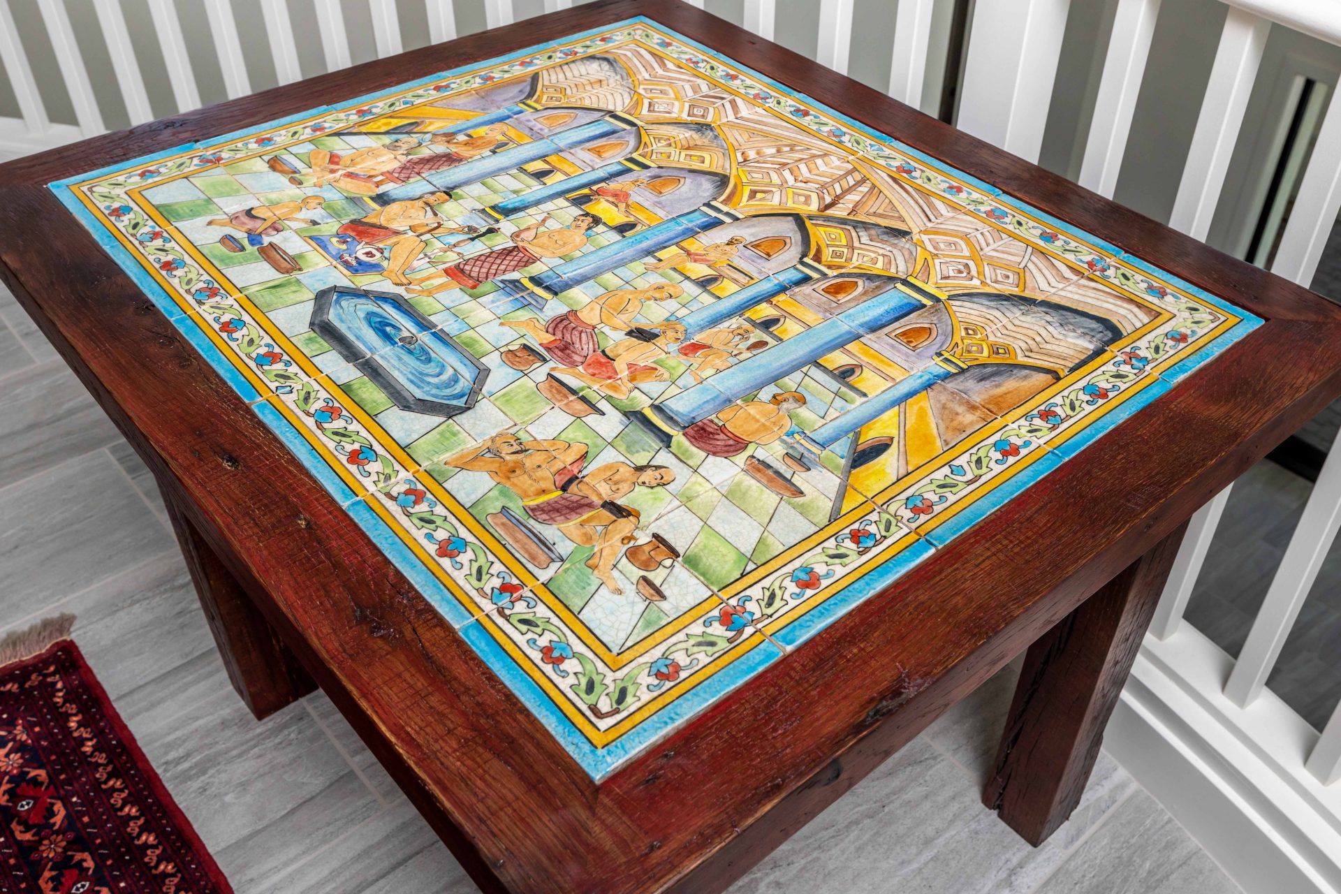 Afghan Tile Top Table | Porter Barn Wood
