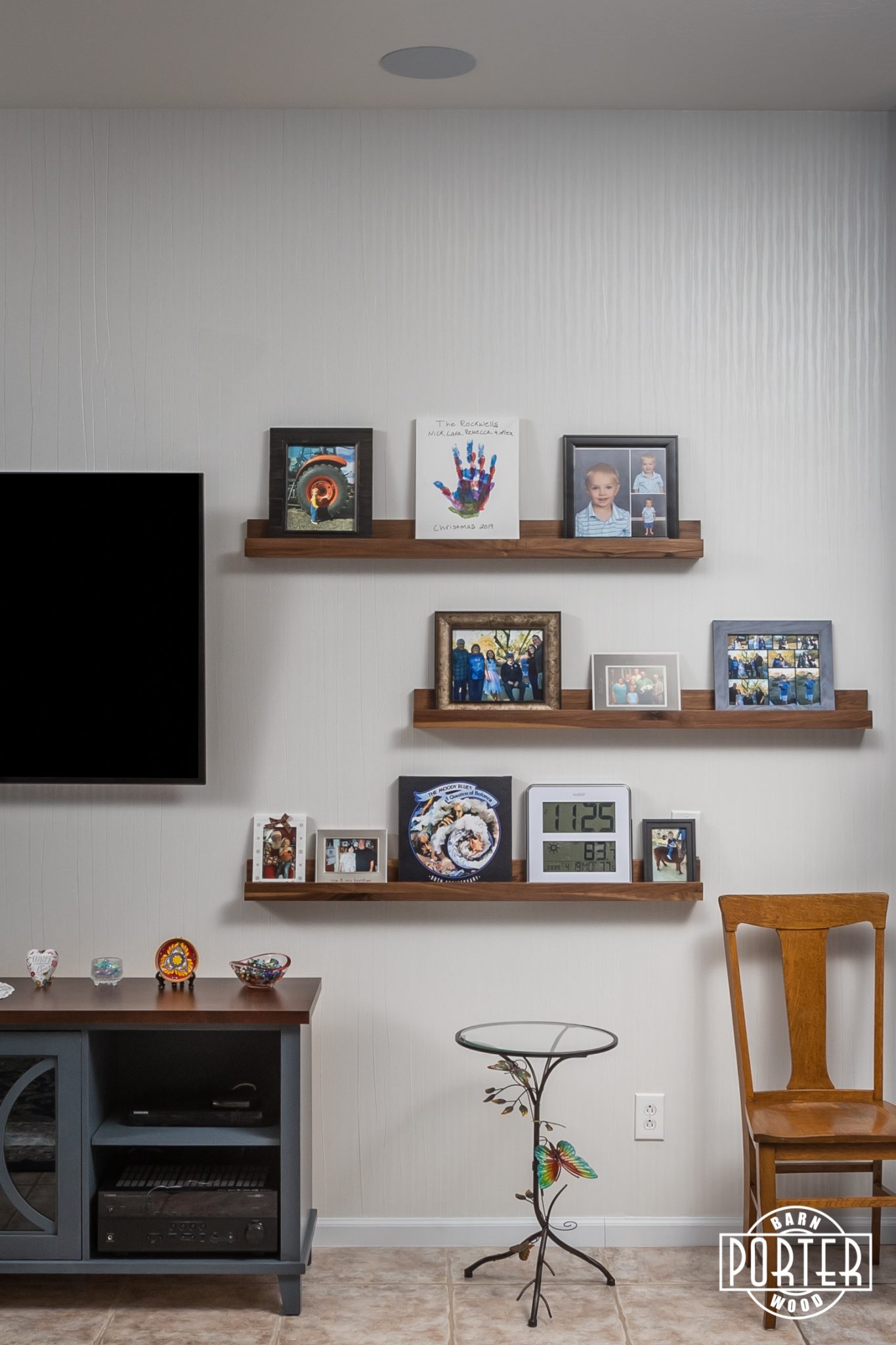 Walnut Picture Ledges | Porter Barn Wood