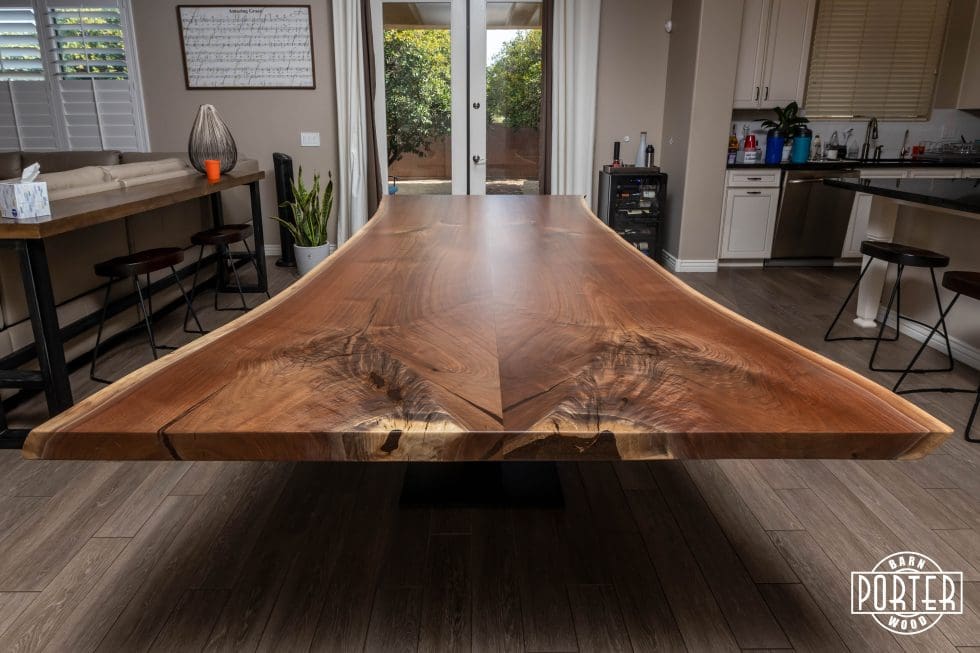 Live Edge Walnut Table & Base | Porter Barn Wood