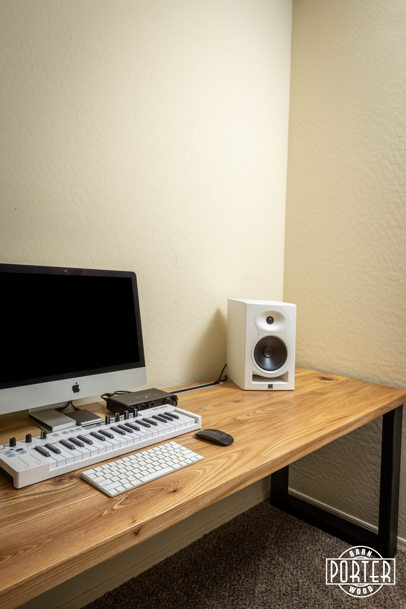 Red Elm Recording Studio Desk | Porter Barn Wood