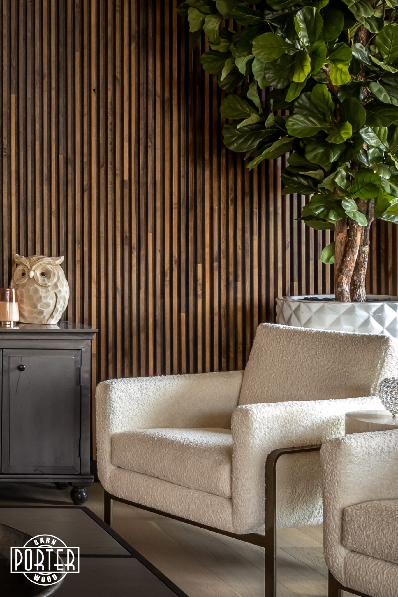 Alder Slat Wall With Custom Finish | Porter Barn Wood