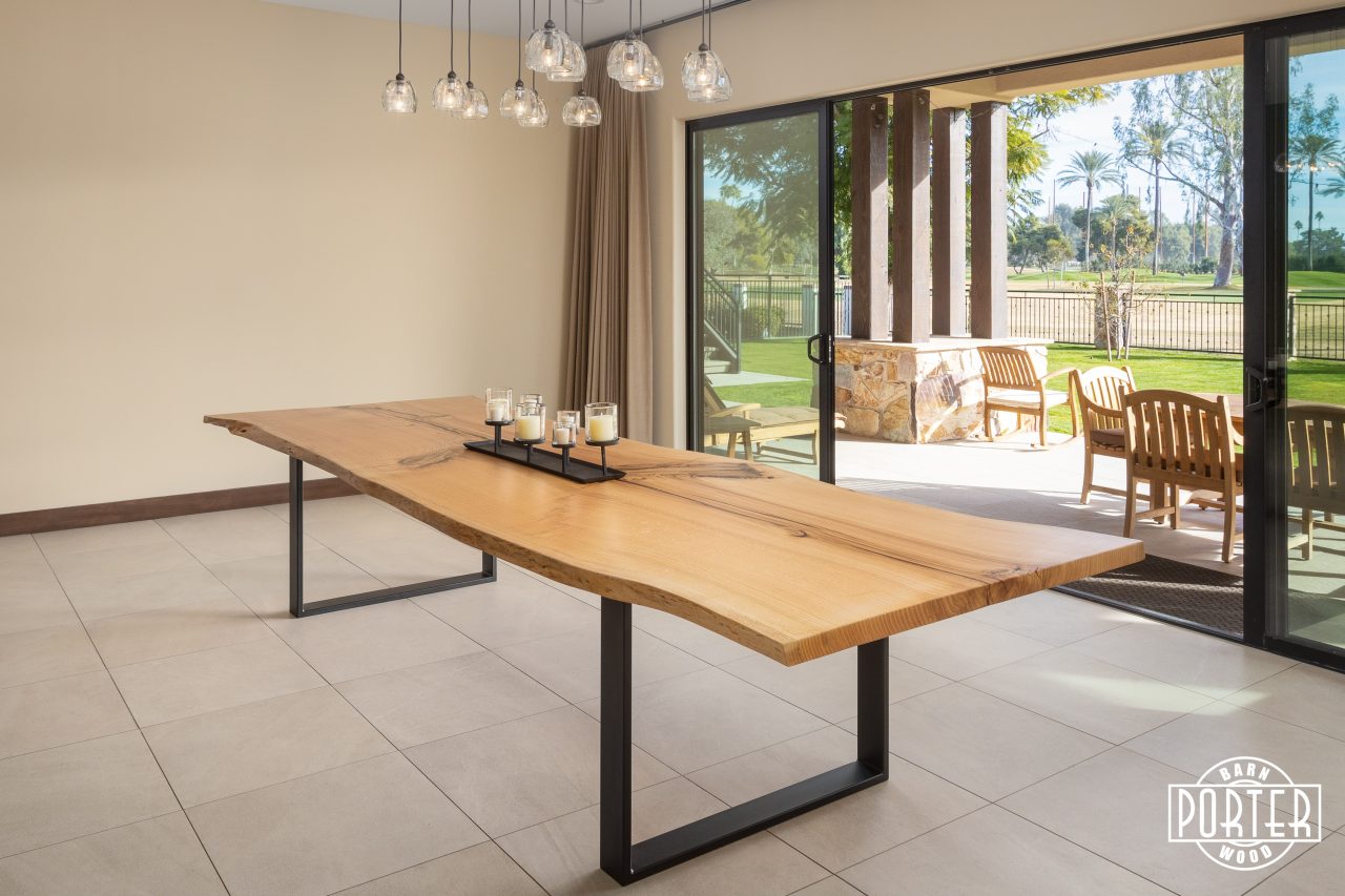 Live Edge Oak Dining Table | Porter Barn Wood