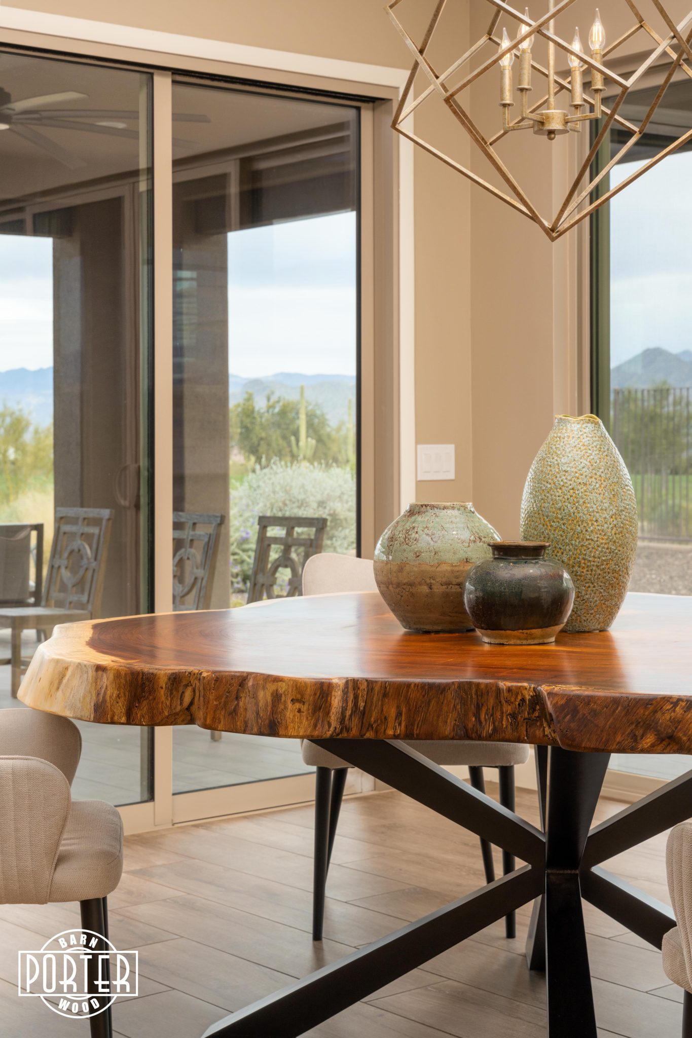 Custom Perota Live Edge Dining Table | Porter Barn Wood