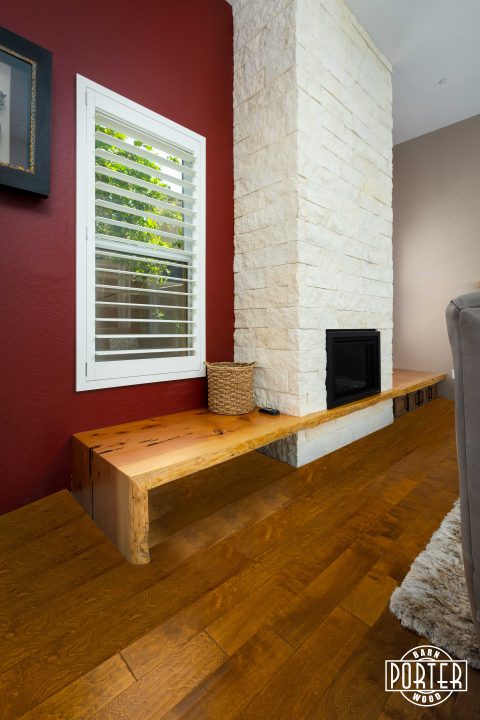 Live Edge Waterfall Hearth | Porter Barn Wood