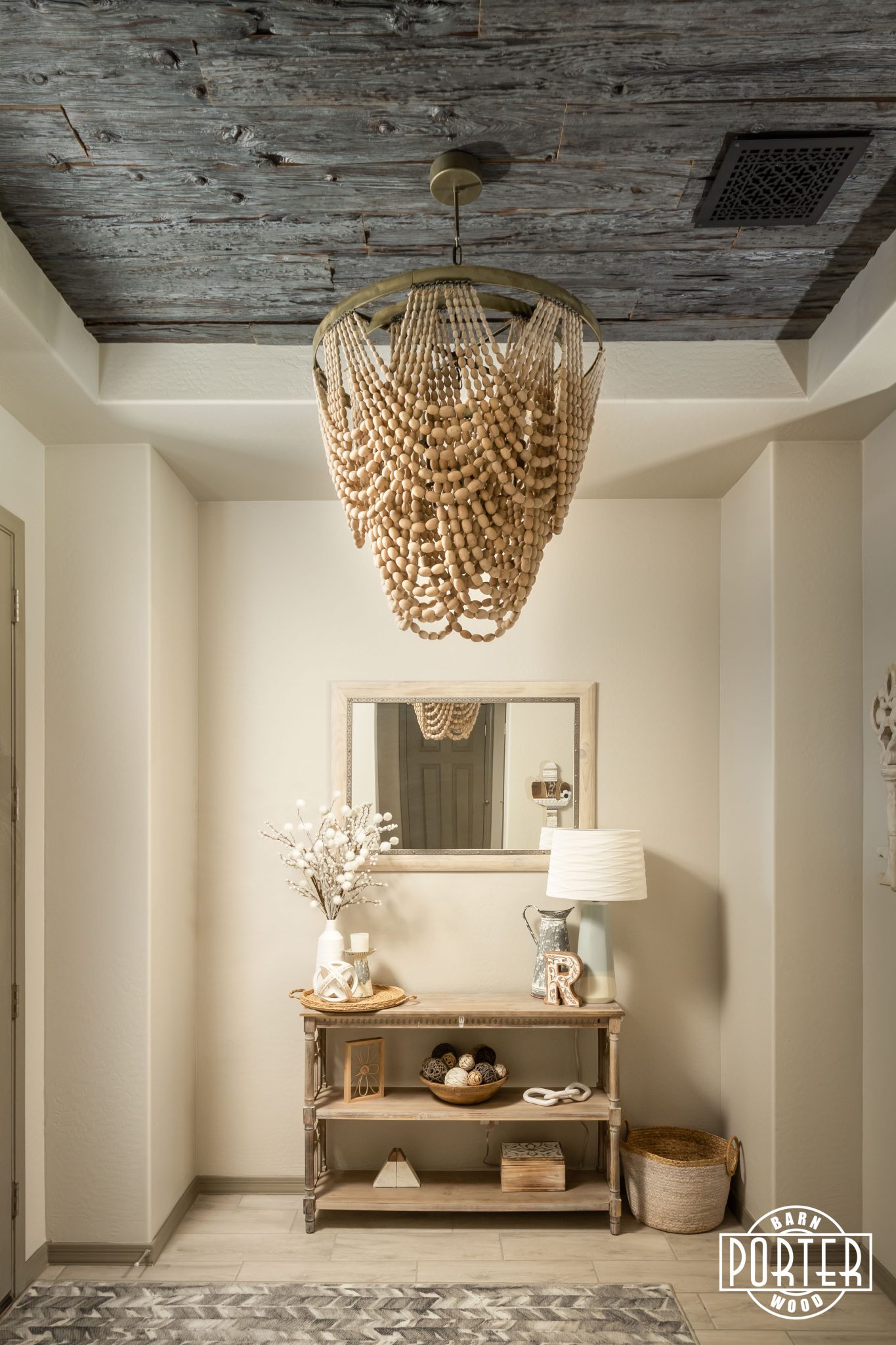 Front Entry Ceiling | Porter Barn Wood