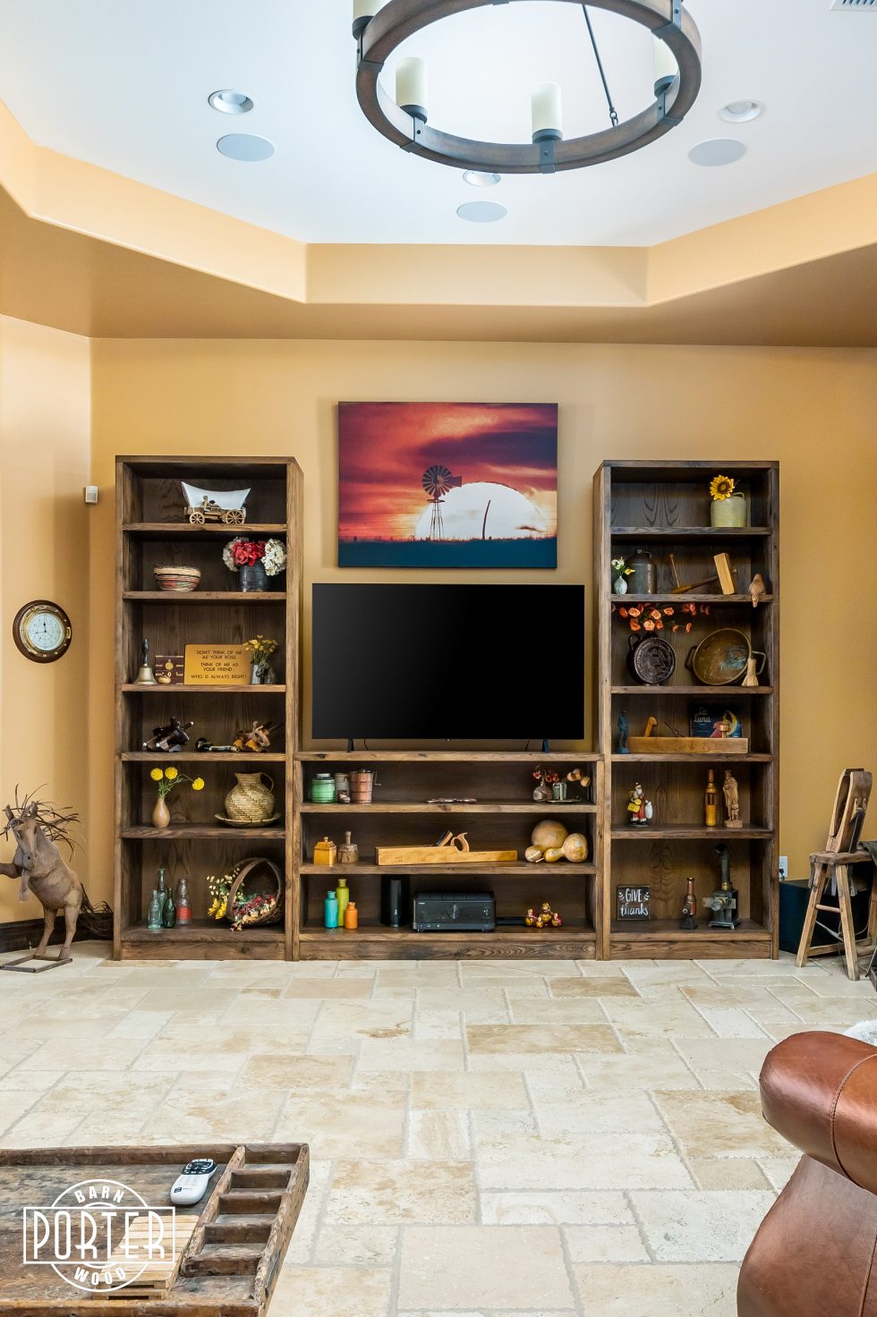 Reclaimed Oak Entertainment Center | Porter Barn Wood