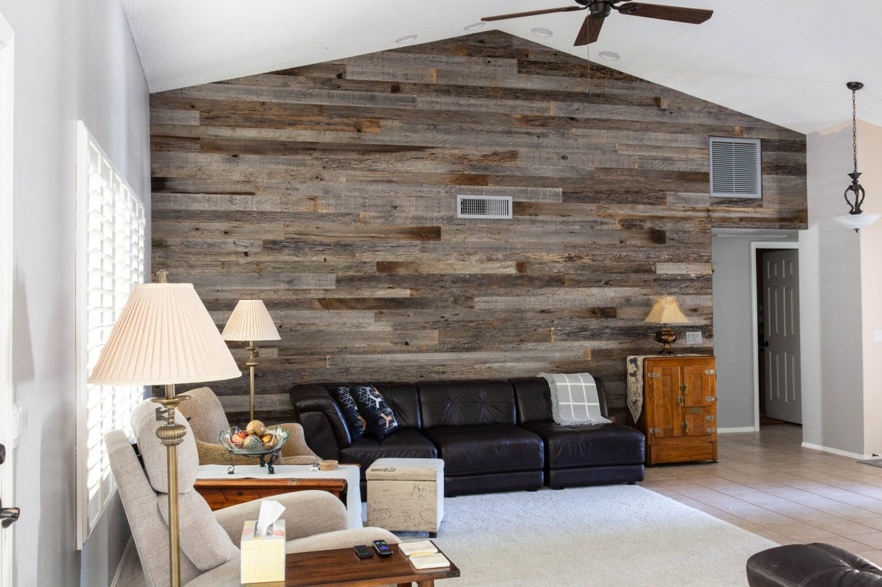 Tobacco Barn Grey Accent Wall | Porter Barn Wood